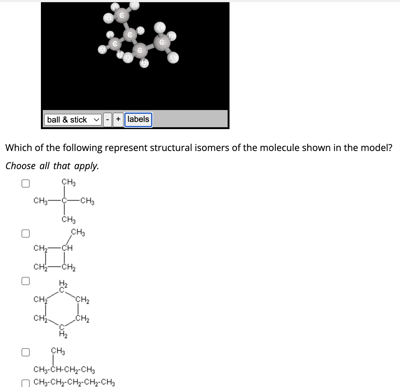 Solved Which of the following represent structural isomers | Chegg.com
