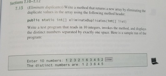 Solved Sections 7.10-7.12 Eliminate duplicates) Write a | Chegg.com
