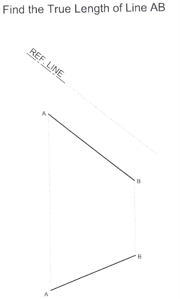 Find the True Length of Line AB REF. LINE | Chegg.com