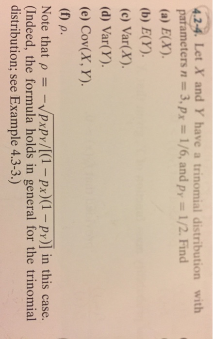 Solved Let X and Y have a trinomial distribution parameters | Chegg.com