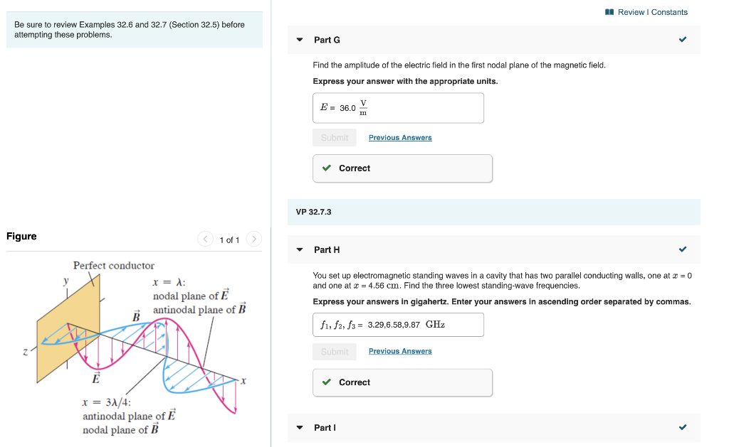 Solved A Review Constants Be sure to review Examples 32.6 | Chegg.com