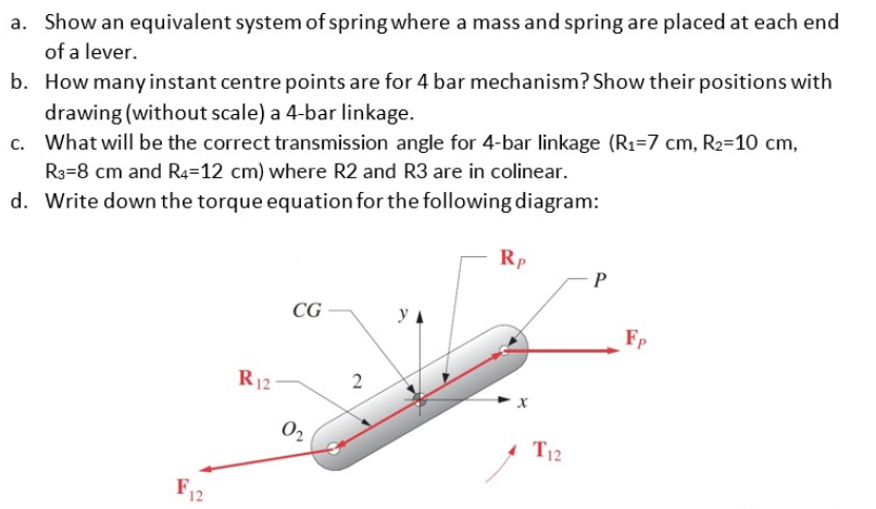 Solved a. Show an equivalent system of spring where a mass | Chegg.com