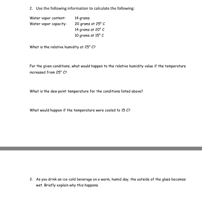 Solved Use the following information to calculate the | Chegg.com