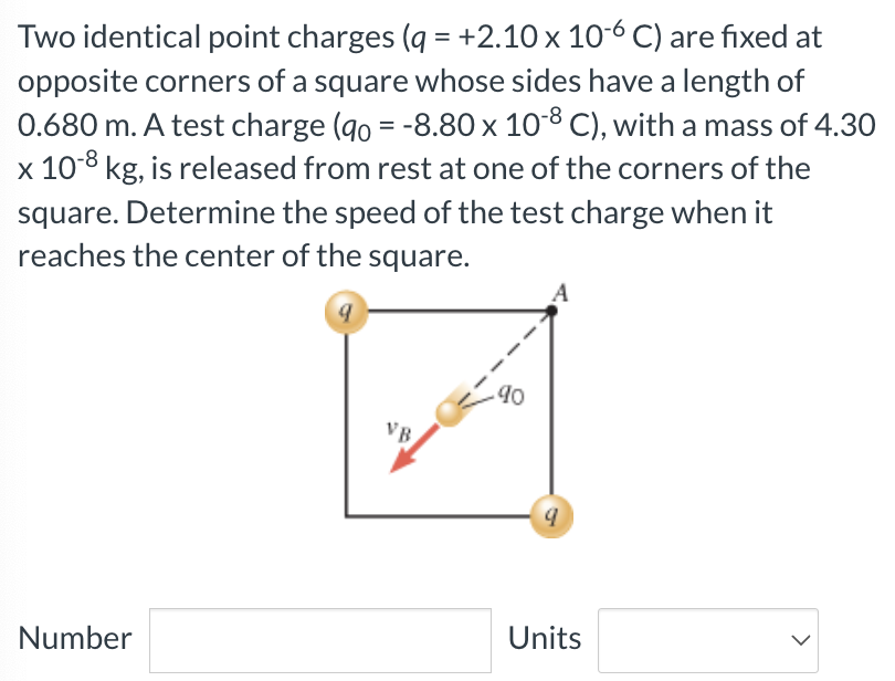 Solved Two identical point charges (q=+2.10×10−6C) are fixed | Chegg.com