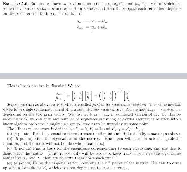 Solved Exercise 5.6. Suppose we have two real-number | Chegg.com