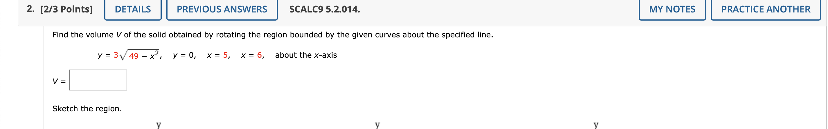 Solved 2. [2/3 Points] DETAILS PREVIOUS ANSWERS SCALC9 | Chegg.com