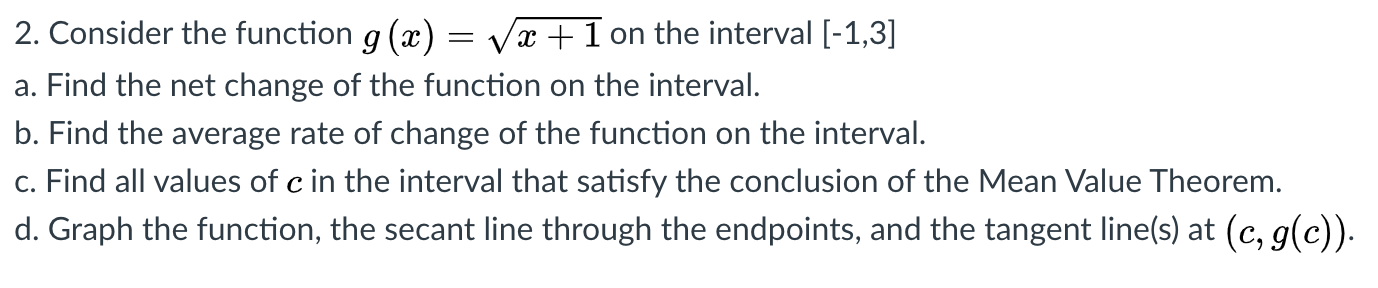 Solved Find net change, find average rate of change, find | Chegg.com
