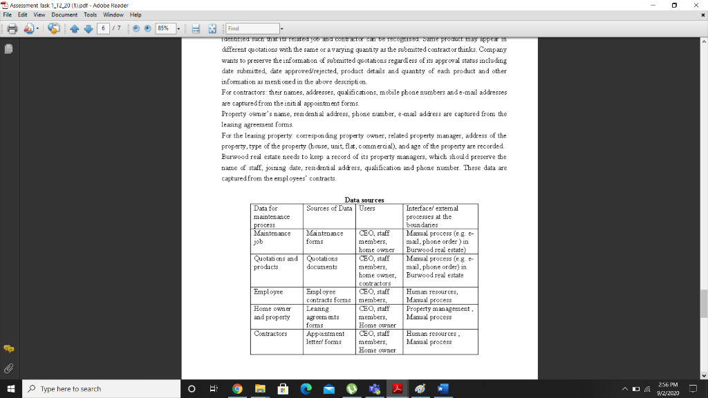Solved Conceptual design of a database for a real world | Chegg.com