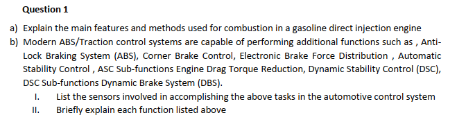 Solved a) Explain the main features and methods used for | Chegg.com
