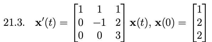 Solved For The Following Systems Of Differential Equations