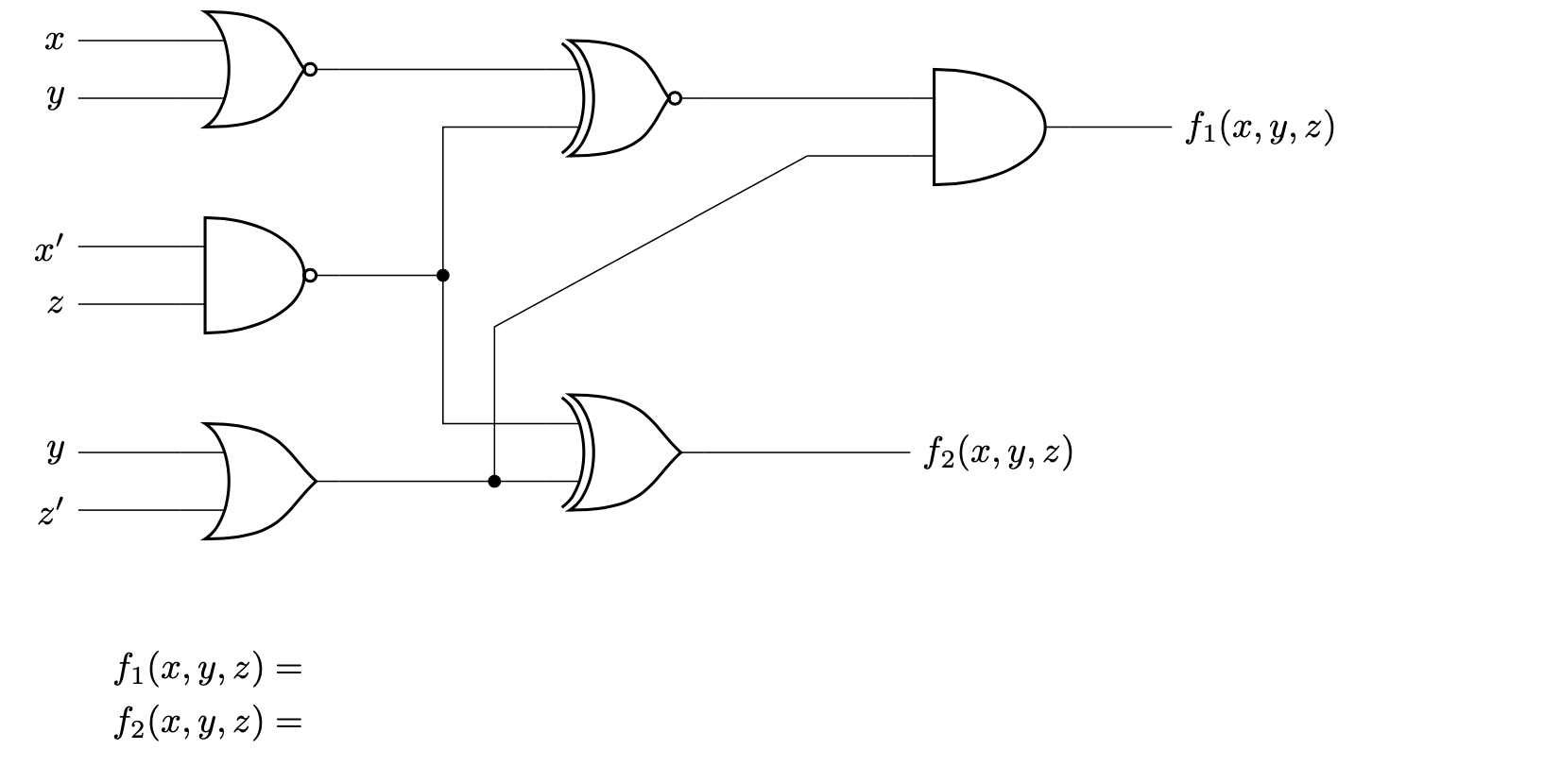 Solved Express f1(x,y,z) and f2(x,y,z) as a STANDARD FORM | Chegg.com