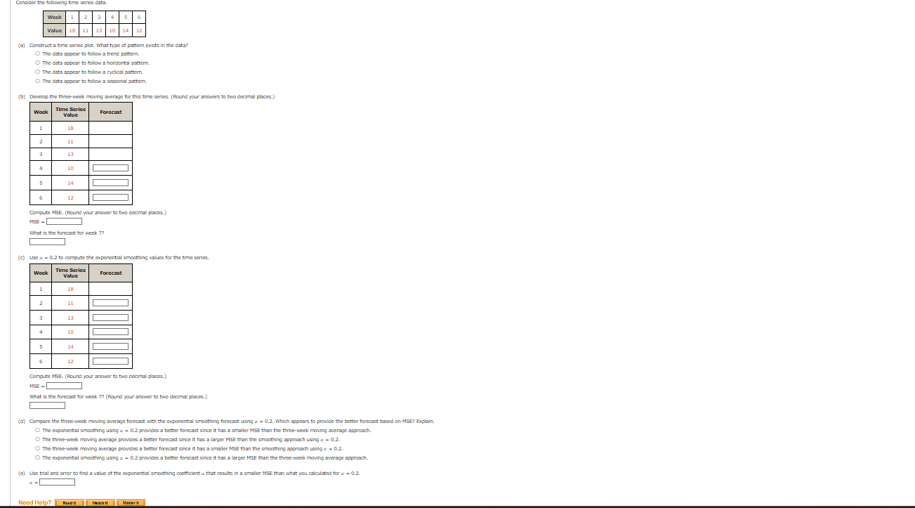 Solved Consider the fallowing time seriss cata.(a) | Chegg.com Solved Consider the fallowing time seriss cata.(a) | Chegg.com