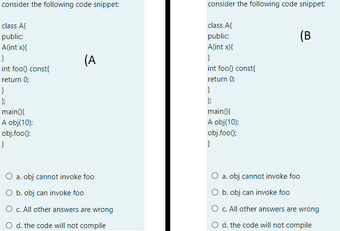 Solved consider the following code snippet: consider the | Chegg.com