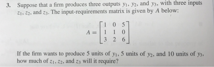Solved Suppose that a firm produces three outputs y1, y2, | Chegg.com