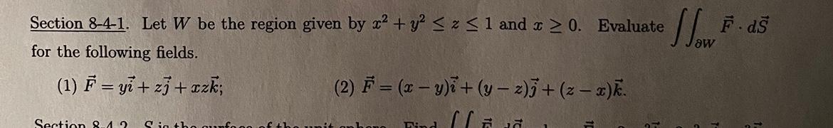 Solved Section 8-4-1. Let W be the region given by x2+y2≤z≤1 | Chegg.com