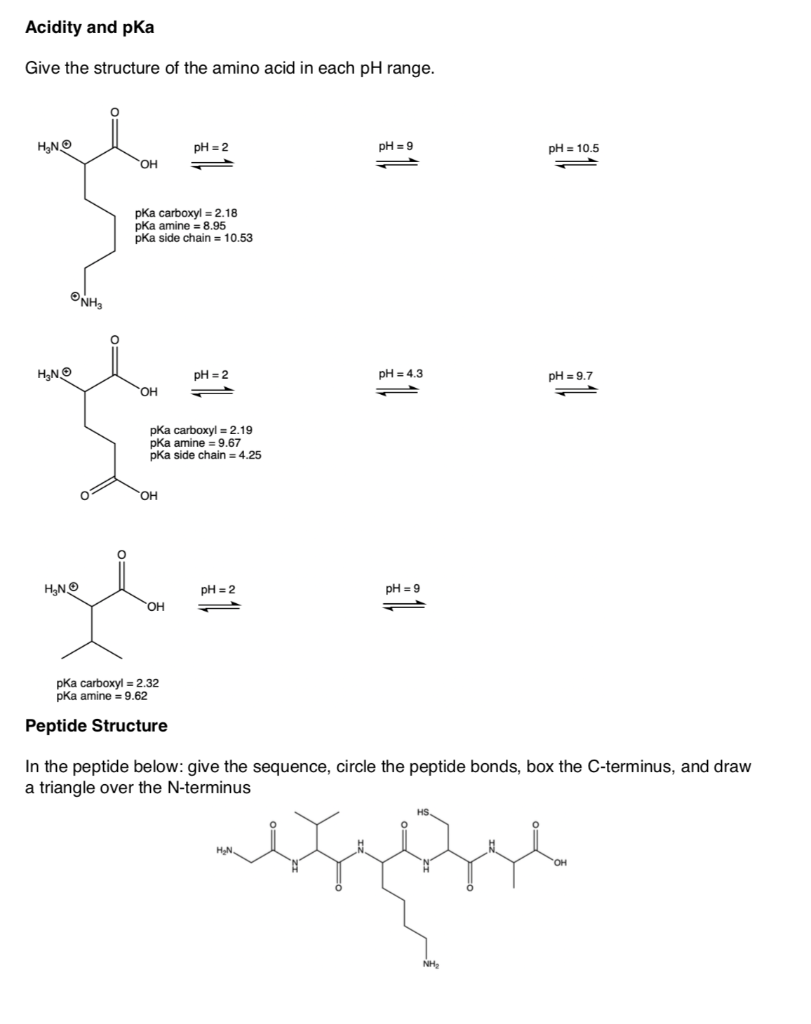 Solved Acidity and pka Give the structure of the amino acid | Chegg.com