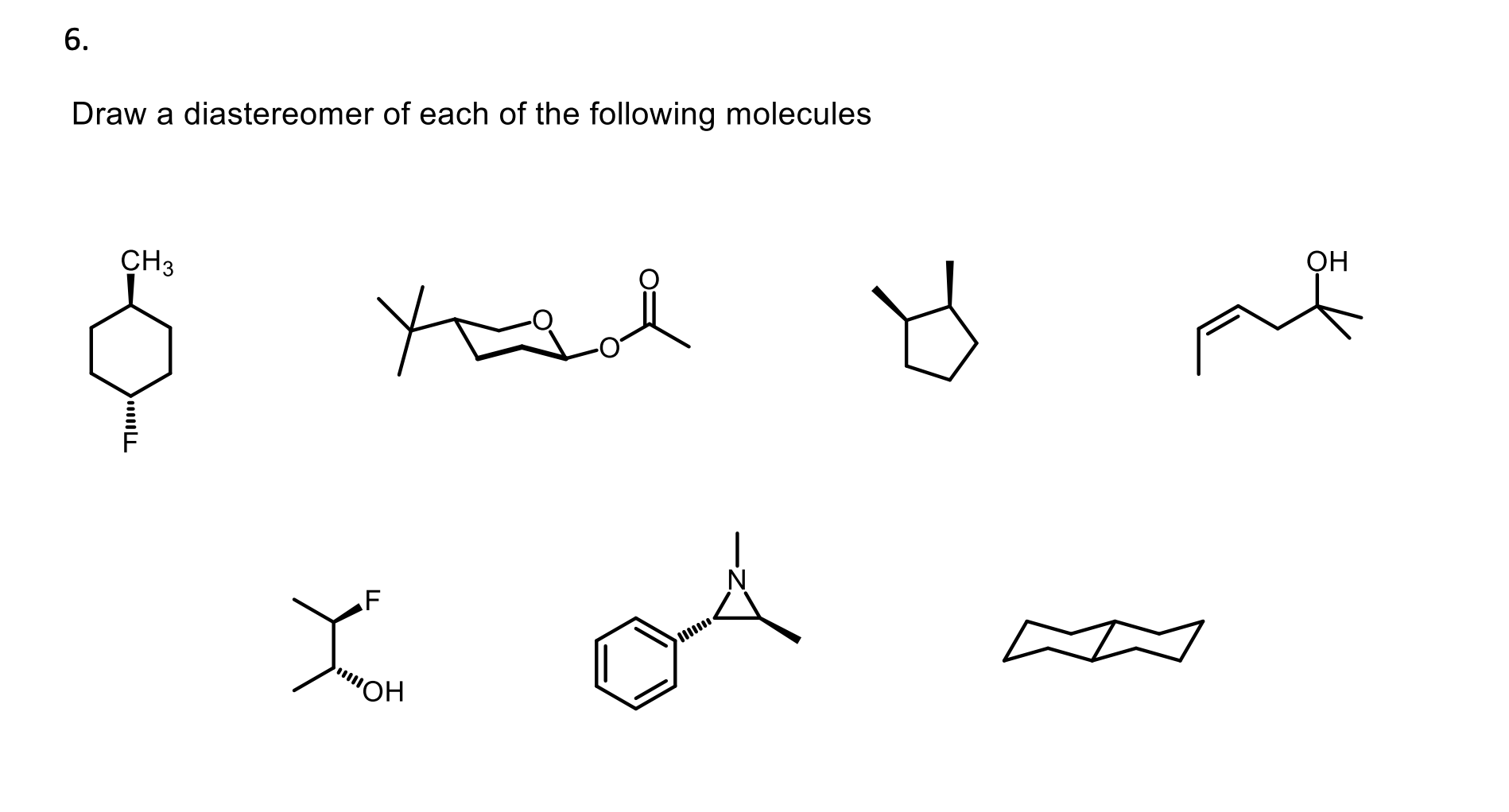 Solved Draw a diastereomer of each of the following | Chegg.com