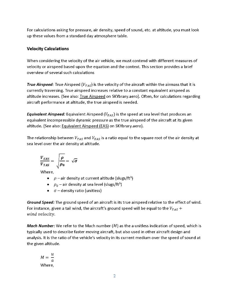 [Solved]: Worksheet: Fixed-Wing UAS Basic Aerodynamics and