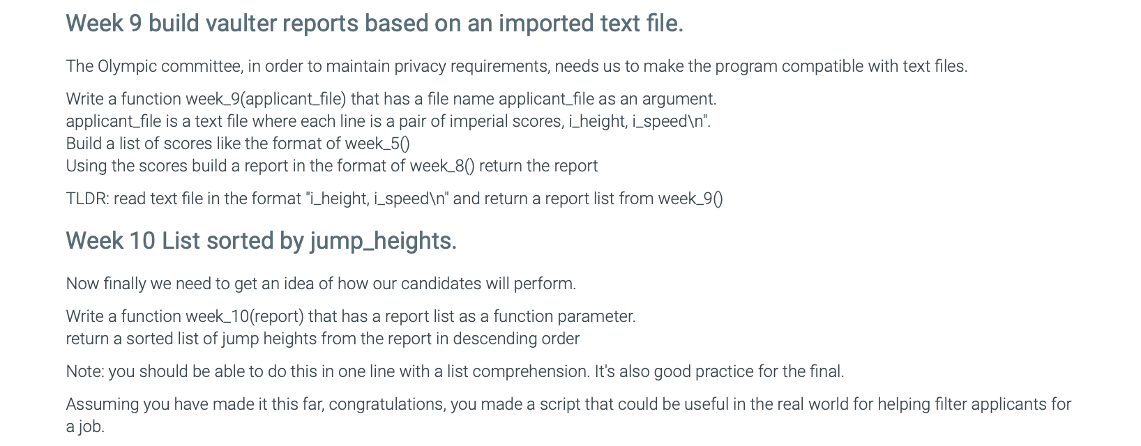 Solved Week 1: Get basic information. The first step in | Chegg.com