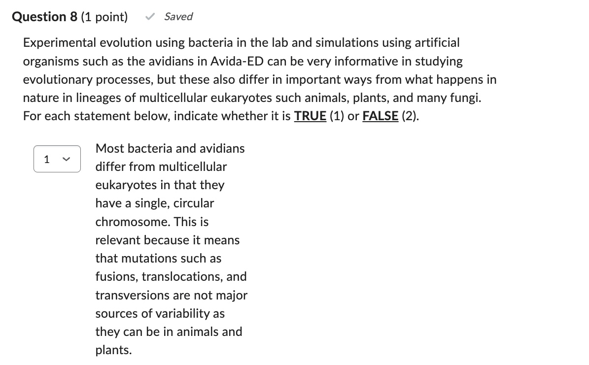 Solved Experimental evolution using bacteria in the lab and | Chegg.com