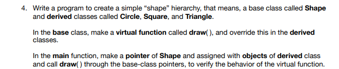 Solved 4 Write A Program To Create A Simple Shape 9872