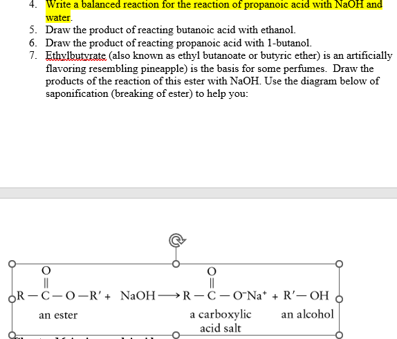 Solved 4. Write a balanced reaction for the reaction of | Chegg.com