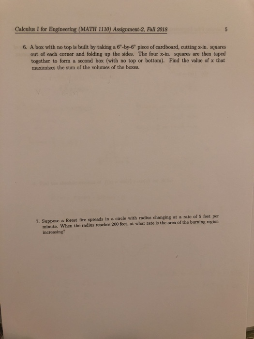Solved Calculus I for Engineering (MATH 1110) Assignment-2, | Chegg.com