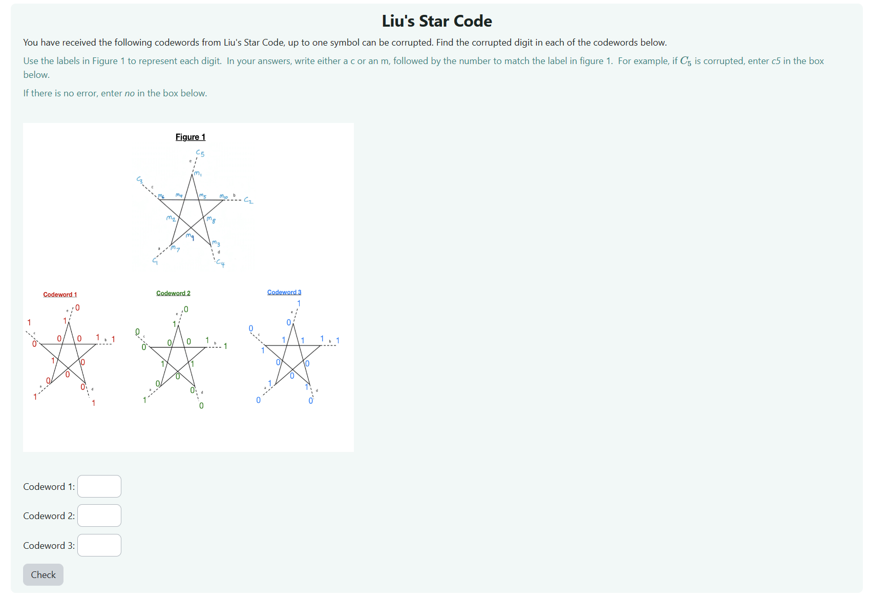 Solved Lius star code You have received the following | Chegg.com