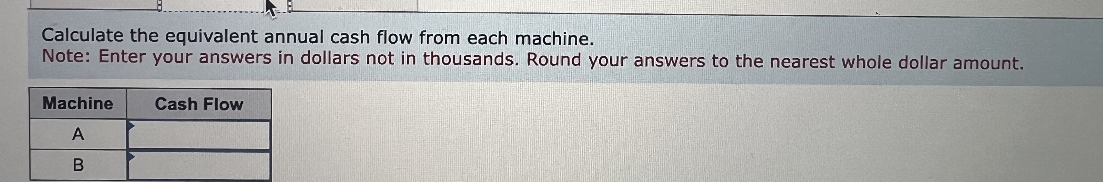 Solved Machines A and B are mutually exclusive and are | Chegg.com