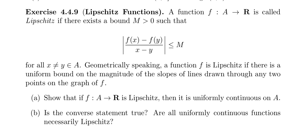 Solved Exercise 4 4 9 Lipschitz Functions A Function F