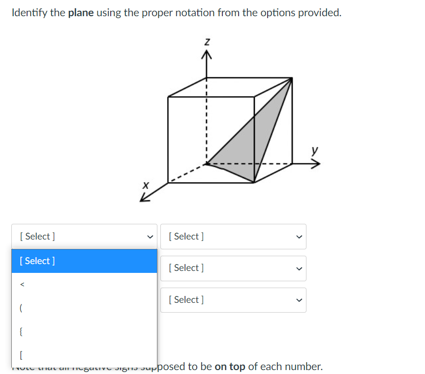 Solved Identify the plane using the proper notation from the | Chegg.com
