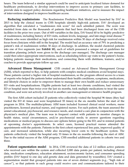 Solved Below are several snippets of a case study, this is | Chegg.com