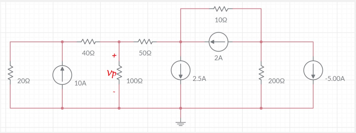 Solved Use node analysis to solve the following circuit. | Chegg.com