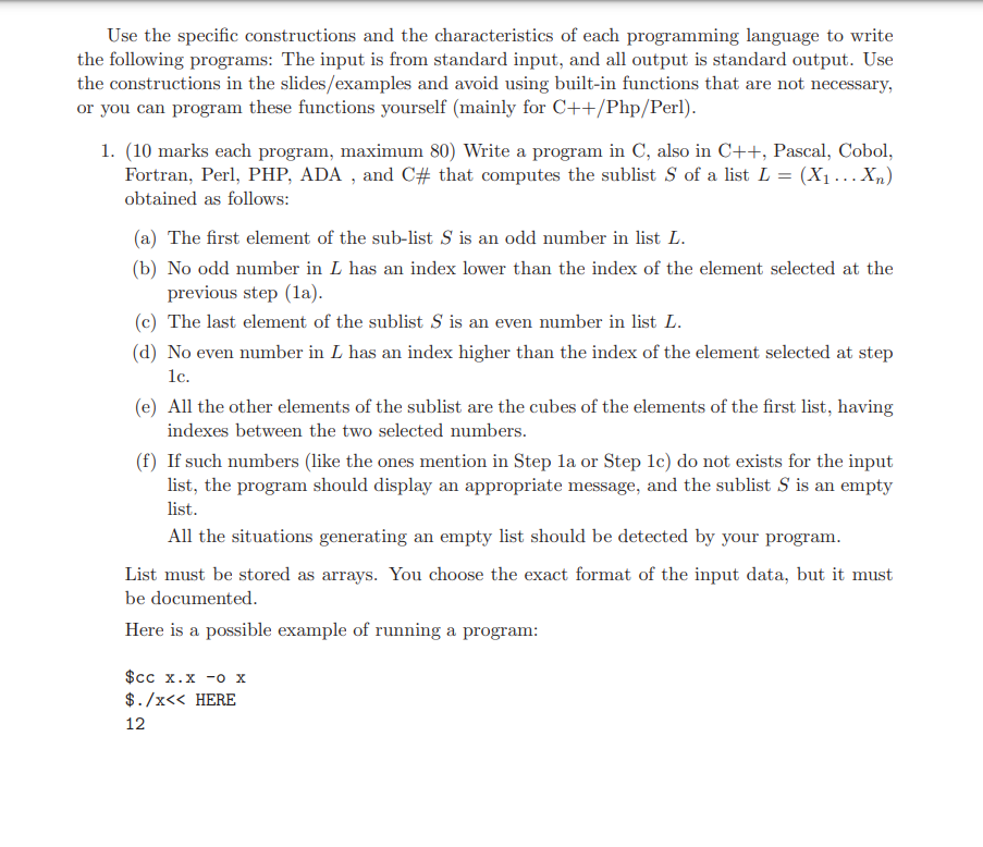 Solved Use the specific constructions and the | Chegg.com