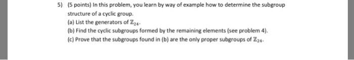 Solved 5) (5 points) In this problem, you learn by way of | Chegg.com