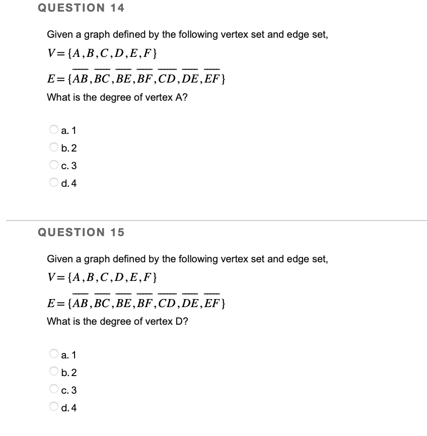 Solved Given A Graph Defined By The Following Vertex Set And 
