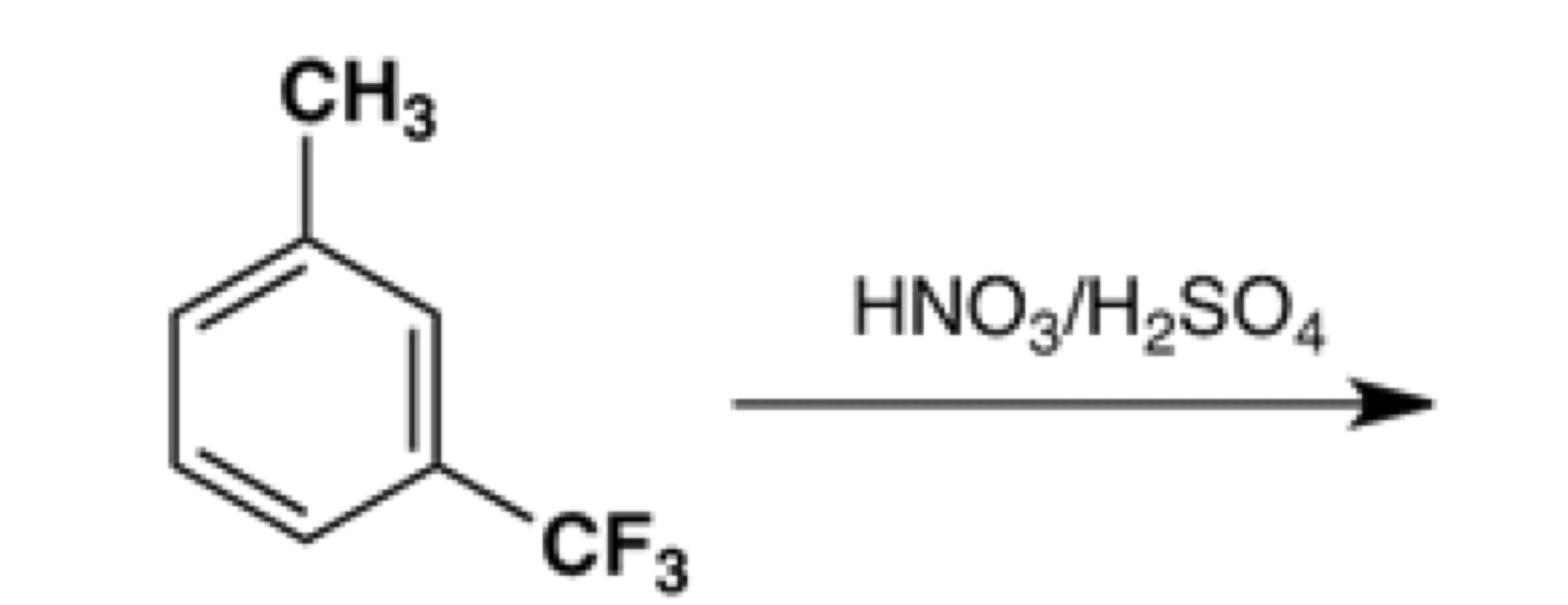 Solved CH3 HNO3/H2SO4 CF3 | Chegg.com