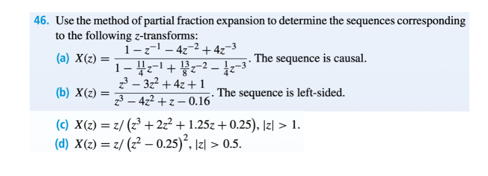 Solved 6. Use the method of partial fraction expansion to | Chegg.com