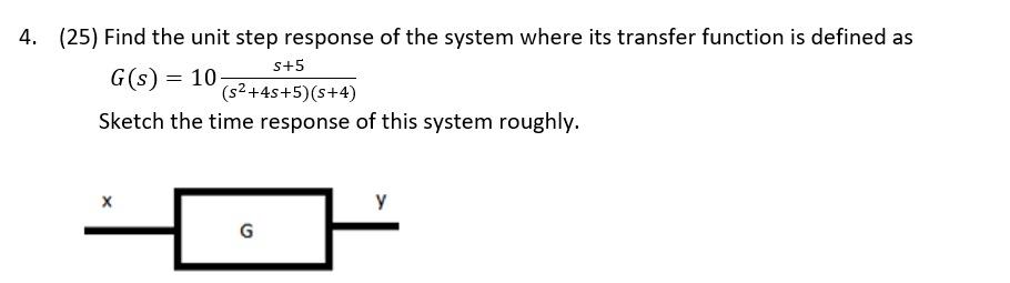 Solved (25) Find the unit step response of the system where | Chegg.com