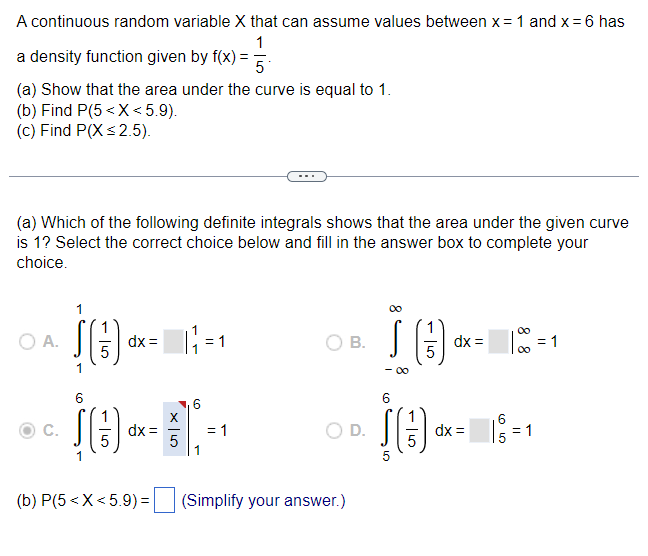 Solved A Continuous Random Variable X That Can Assume Values 