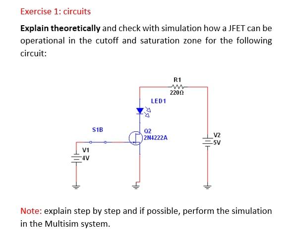Solved Exercise 1: circuits Explain theoretically and check | Chegg.com