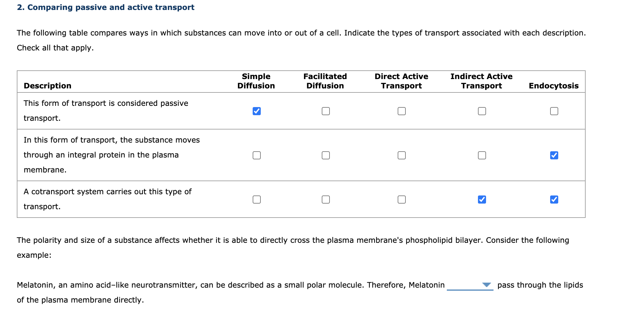 Solved 2. Comparing passive and active transport The | Chegg.com Solved 2. Comparing passive and active transport The | Chegg.com
