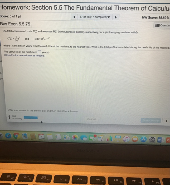 Solved Homework: Section 5.5 The Fundamental Theorem of | Chegg.com