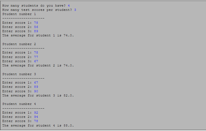Solved (In Java) Write a program to read a set of scores | Chegg.com