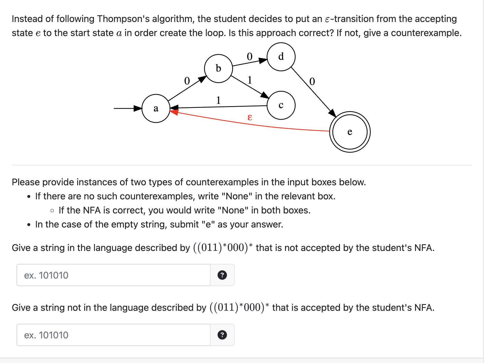 Instead of following Thompson's algorithm, the | Chegg.com