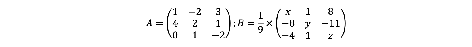 Solved Find the values of “x”, “y” & “z” such that they | Chegg.com