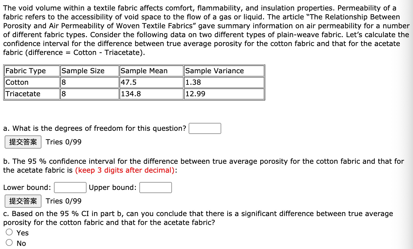 Solved The void volume within a textile fabric affects | Chegg.com