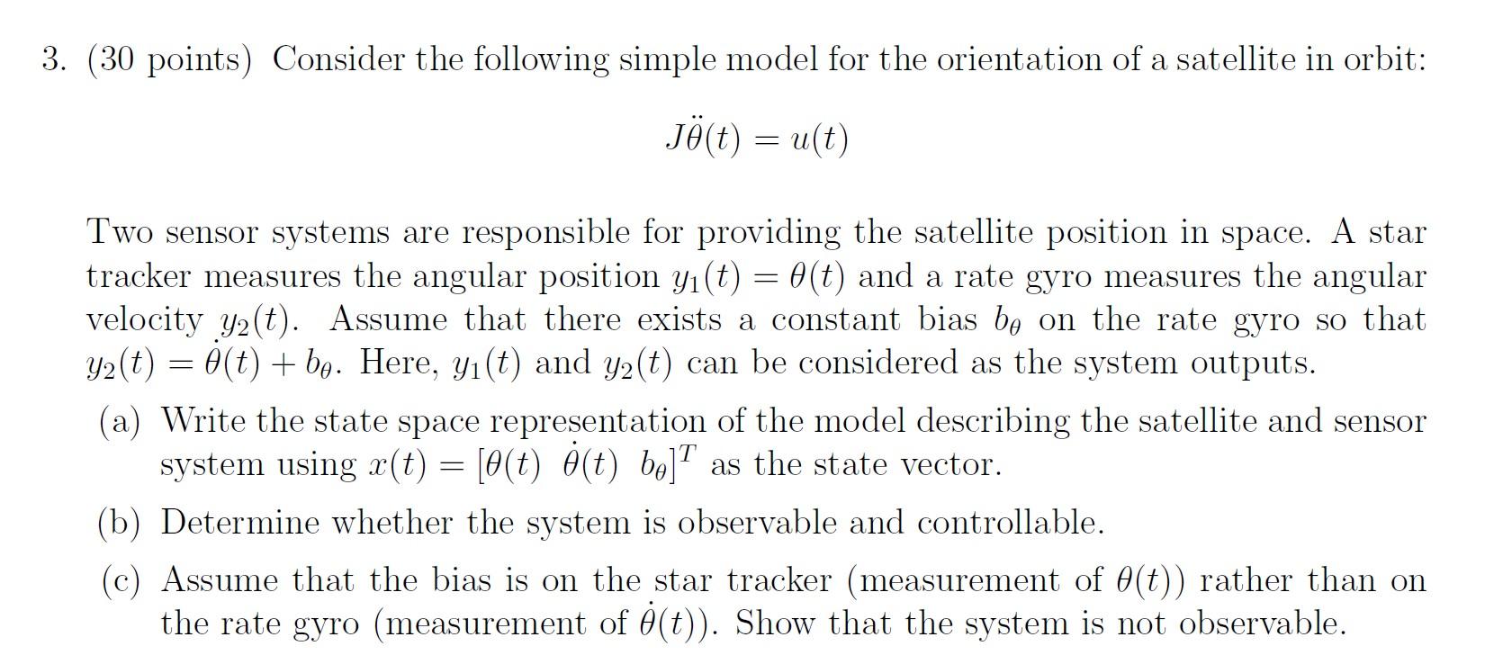 3. (30 points) Consider the following simple model | Chegg.com