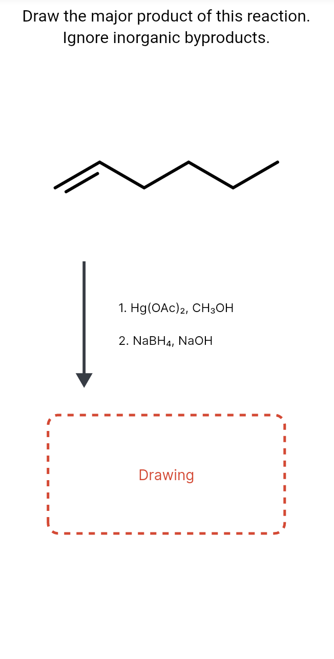 Solved Draw the major product of this reaction. Ignore | Chegg.com