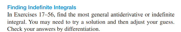 Solved Finding Indefinite Integrals In Exercises 17-56, find | Chegg.com